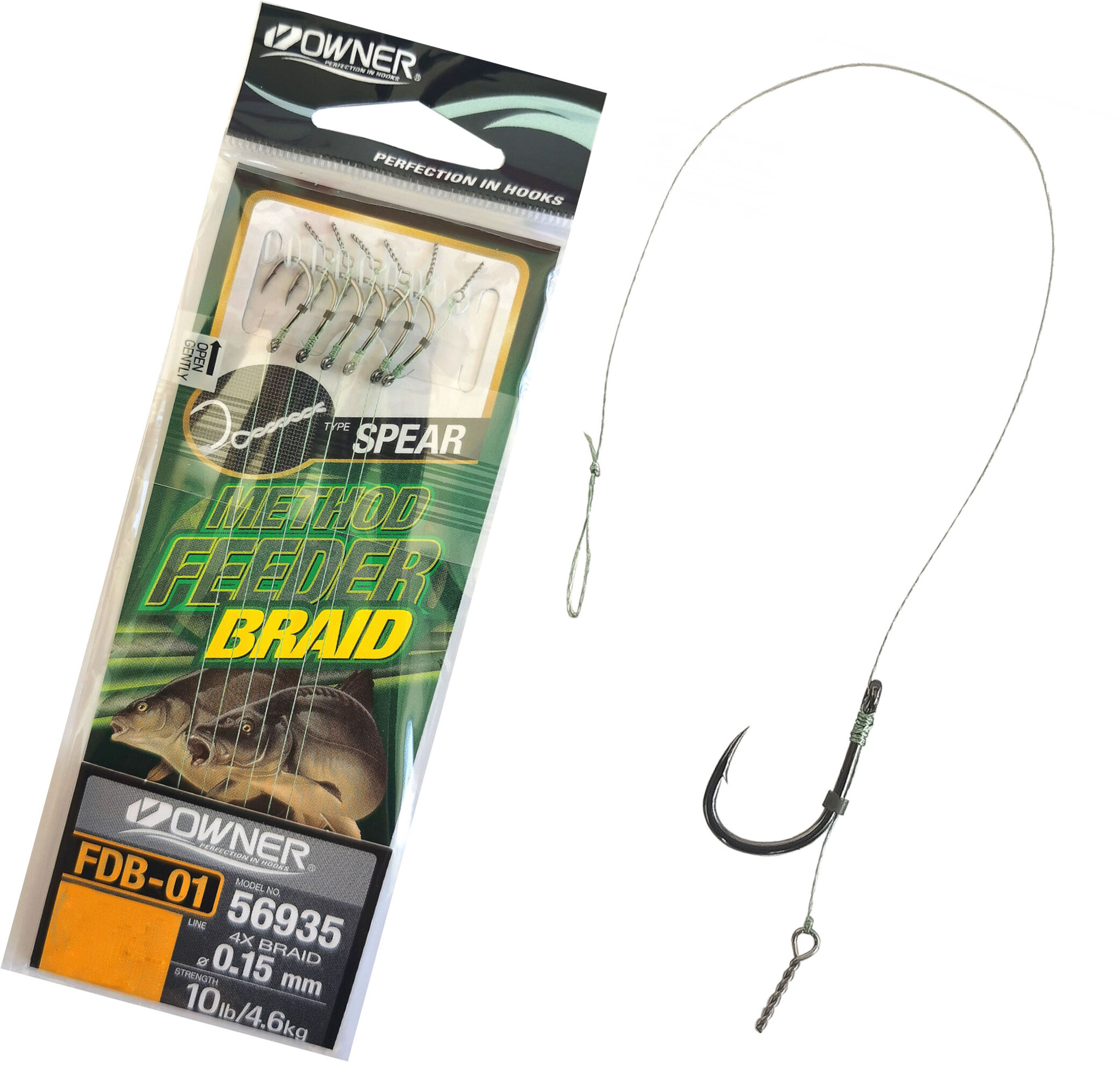 Balzer Owner Method Feeder-Rig geflochten: Haken mit Speer 6 ...