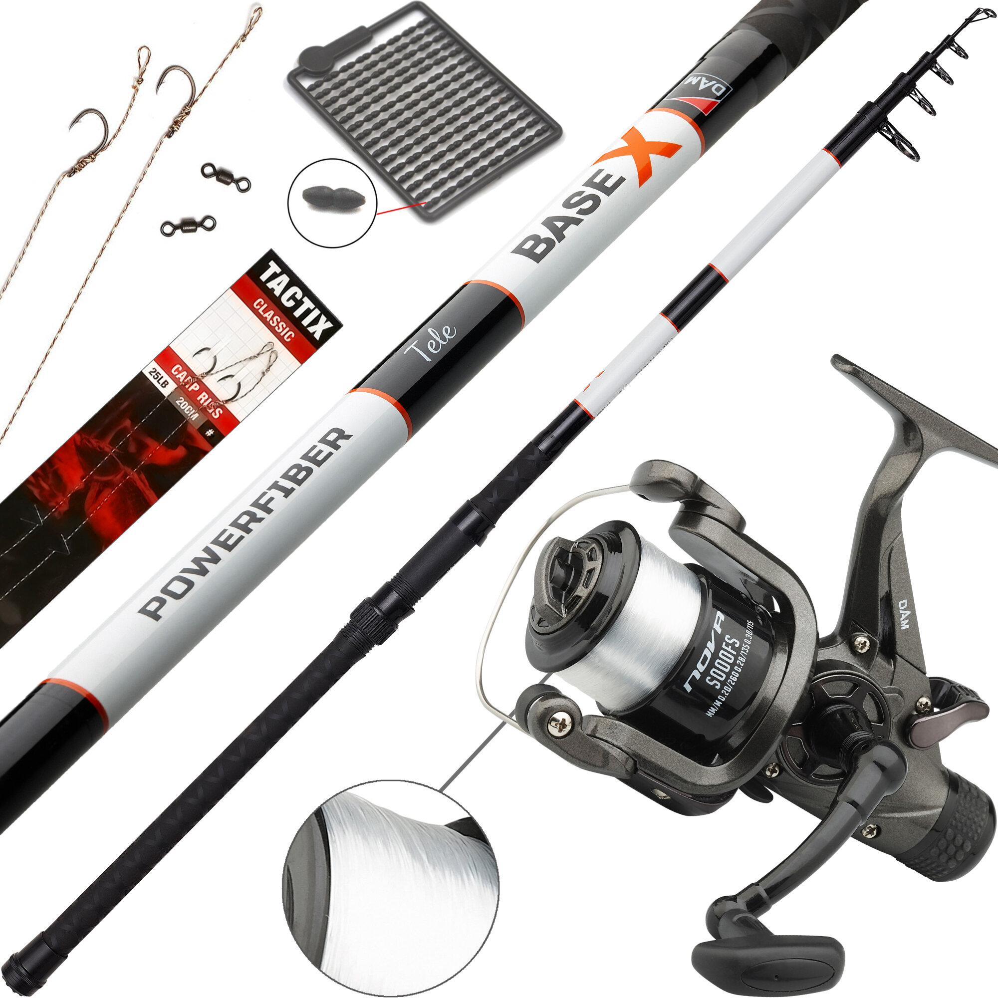 DAM Karpfenset Base-X Free Tele Carp - Fischzeux.at Angelshop, 51,90