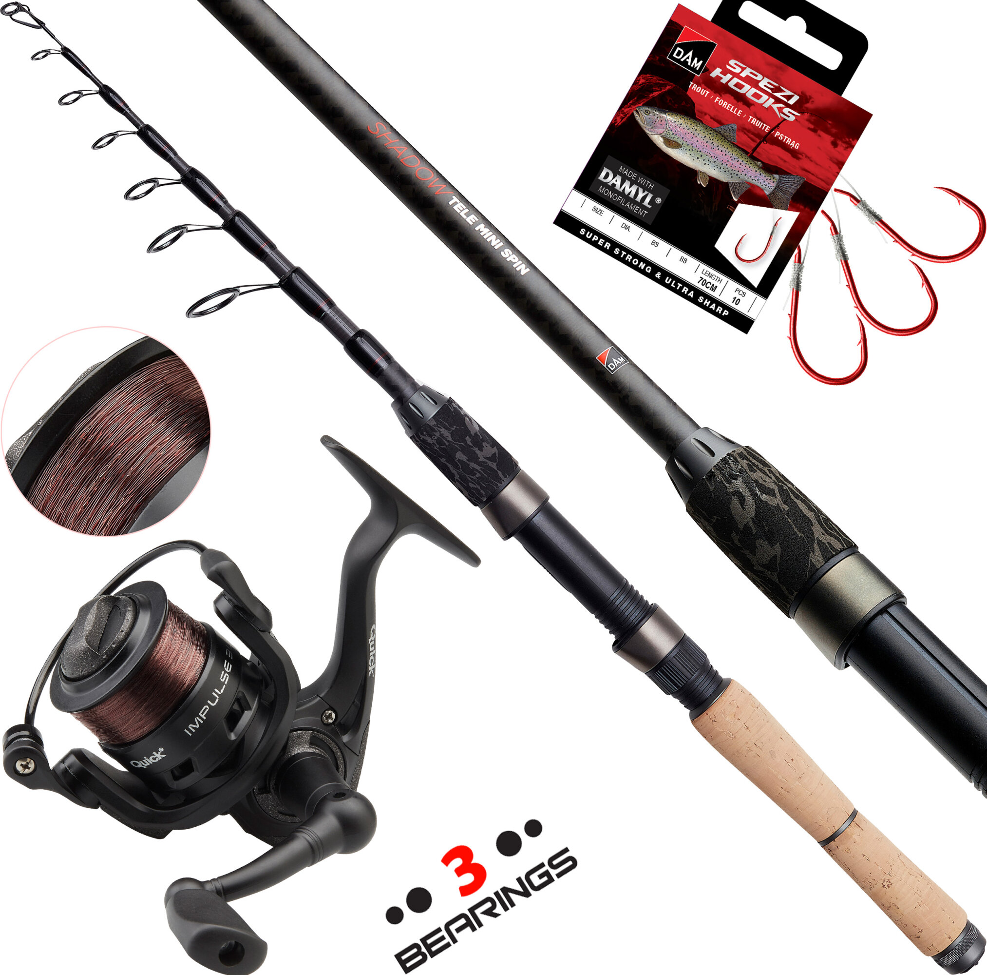 DAM Profi Angelset "Impulse Shadow Mini Spin" - Fischzeux.at Angelshop ...