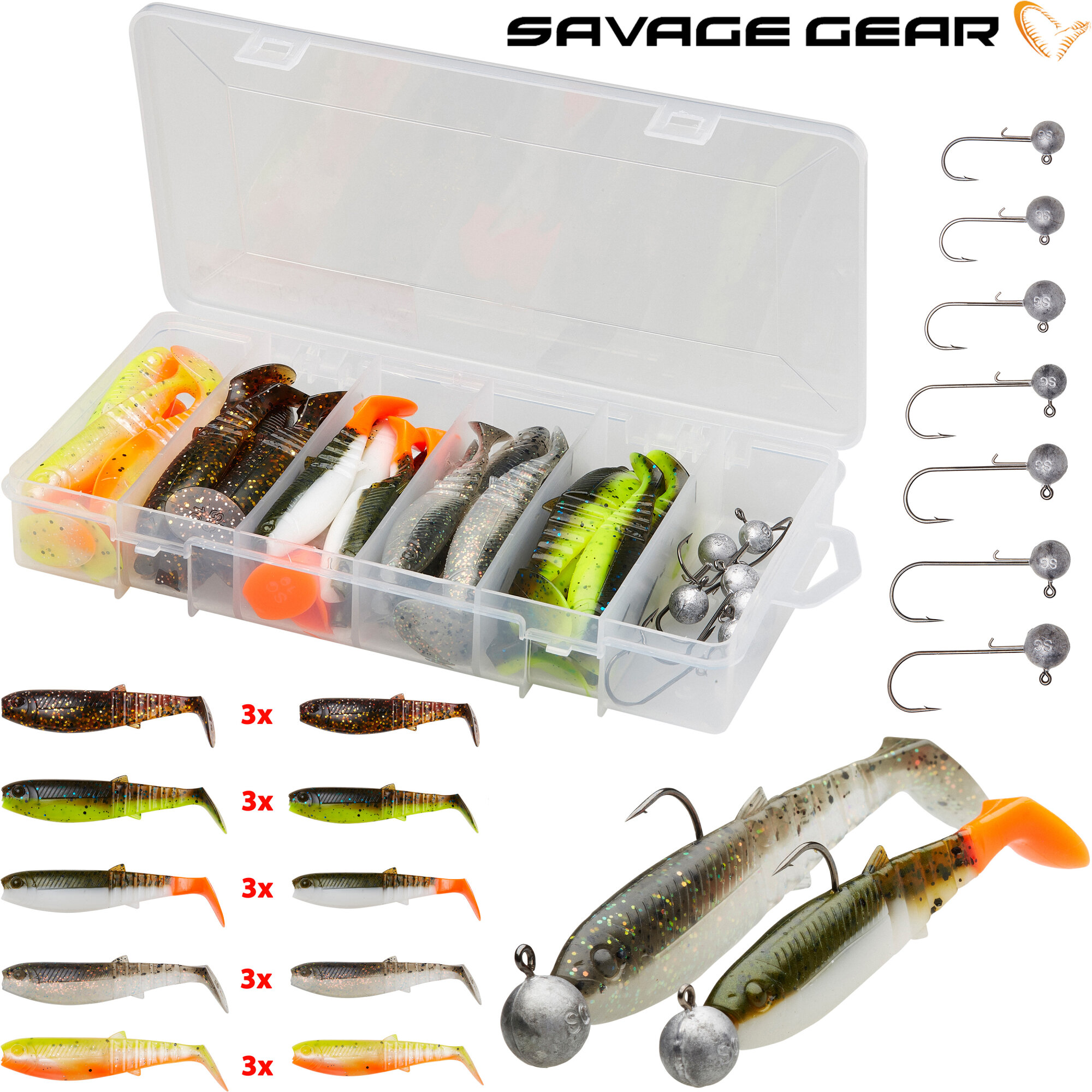 Savage Gear Cannibal Shad Kit - Shad-Set - Fischzeux.at Angelshop, 16,59