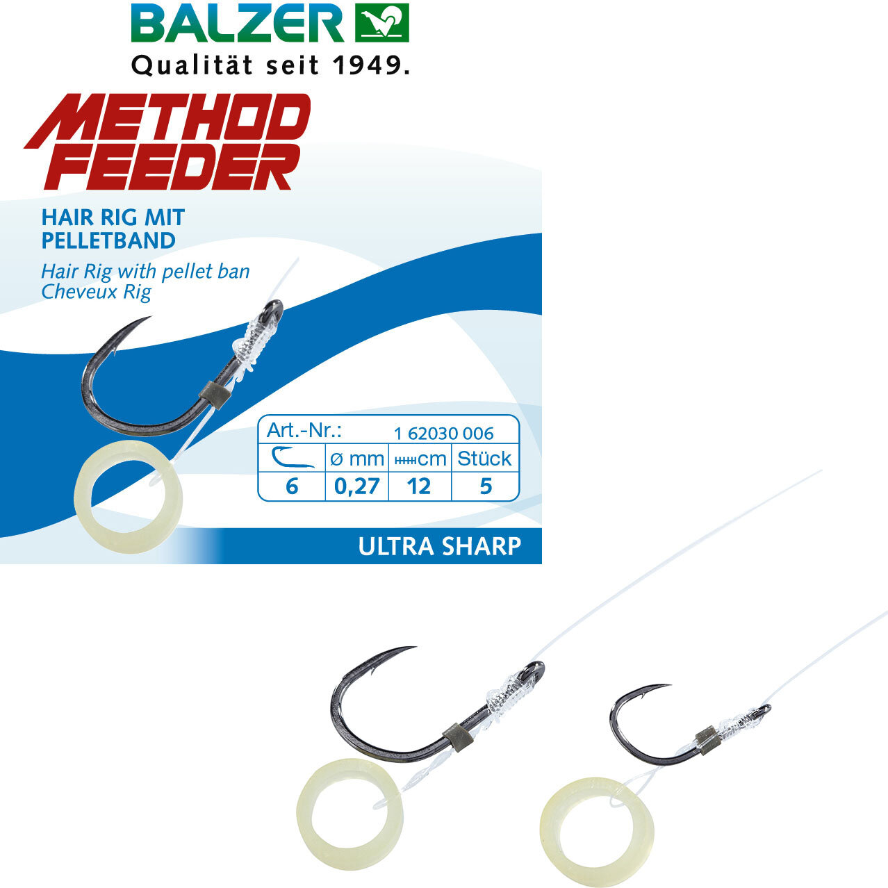Balzer Feedermaster Hair Rig mit Pelletband - Fischzeux.at Angelshop, 2 ...